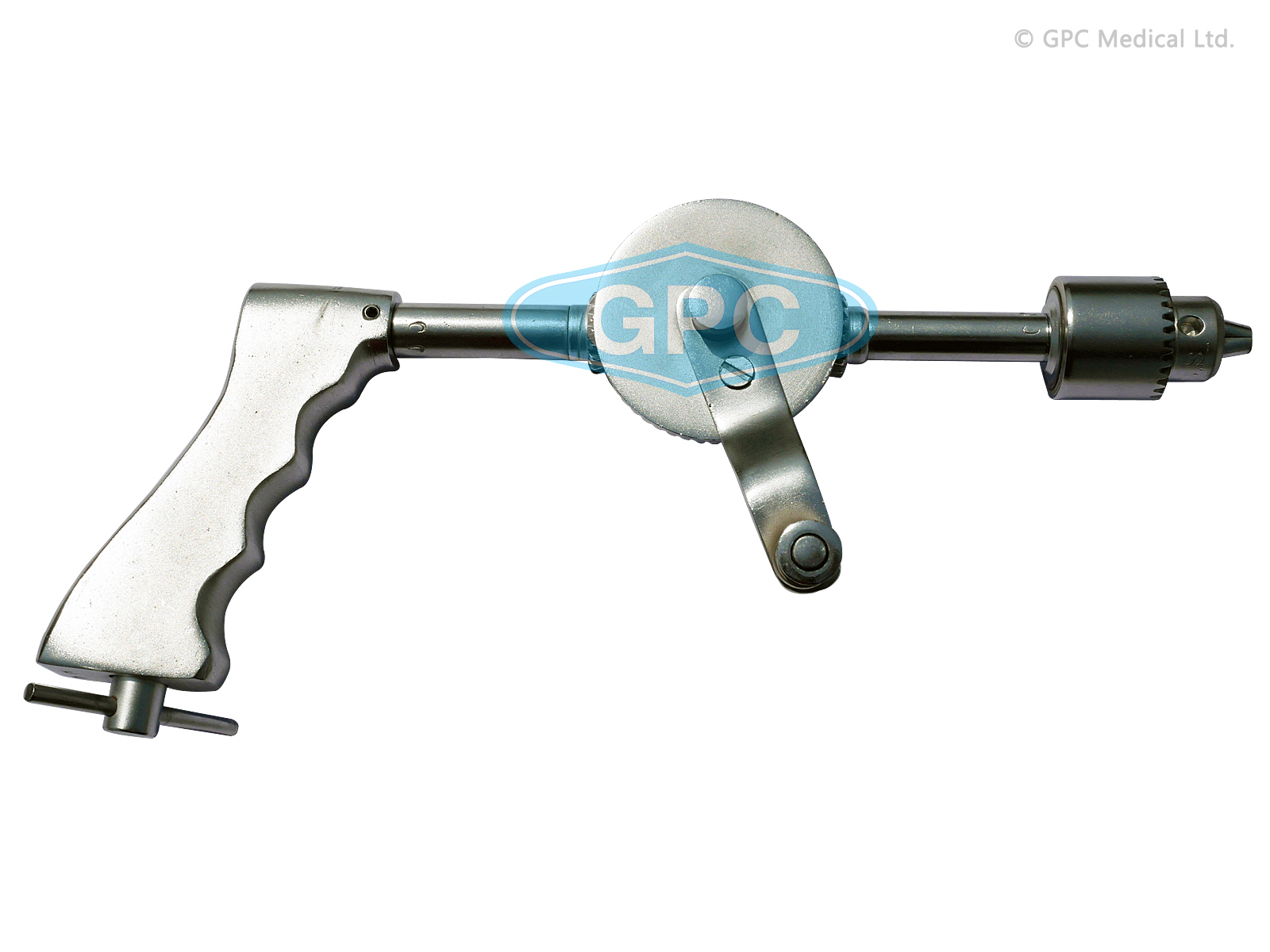 Perceuse à main à engrenages ouverts avec mandrin et clé en inox